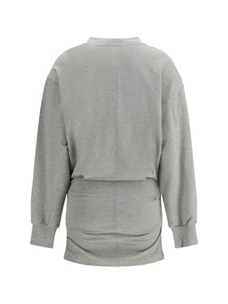 The Attico Womens Mini Dress Melange Grey Cotton; Elastane