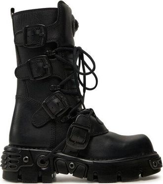 New Rock Schnürstiefel M-373-S18 Schwarz