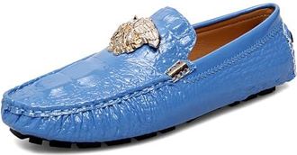 Generic Mocassins tendance en cuir pour homme Motif crocodile, Moon, 42 2/3 EU