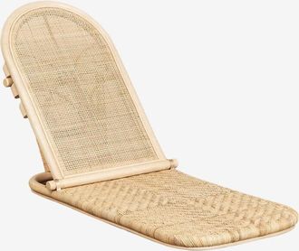 Sklum Sklum - Chaise longue en rotin Ciara naturel