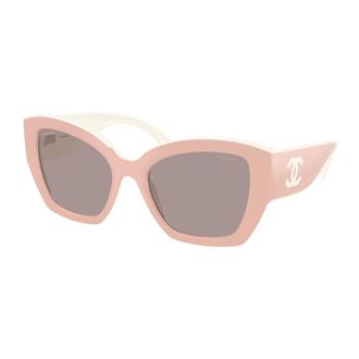 Chanel Schmetterlingssonnenbrille - - Accessories - Damen - Rosa - 53 MM