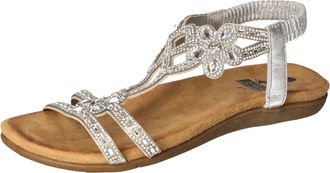 2Go Shoe Company Damen 8018-802 Flache Sandale, Silber, 38 EU