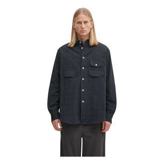 Kenzo Weave Workwear Overshirt - - Shirts - Herren - Blau - M