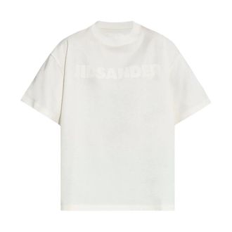 Jil Sander Logo T-Shirt - - Tops - Damen - Wei&szlig; - S