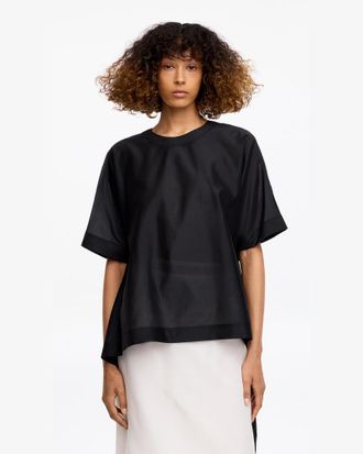 Arket Und Laila Gohar Top Mit Bindedetail -Blau