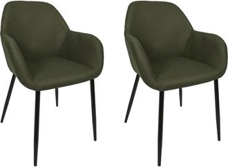 The Home Deco Factory Fauteuil Atome Kaki - Lot De 2