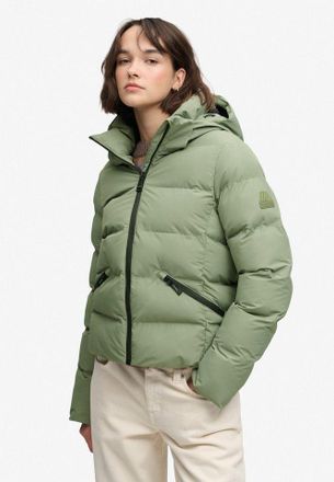 Superdry Steppjacke HOODED CITY PADDED JACKET Kunstfaser, relaxed fit