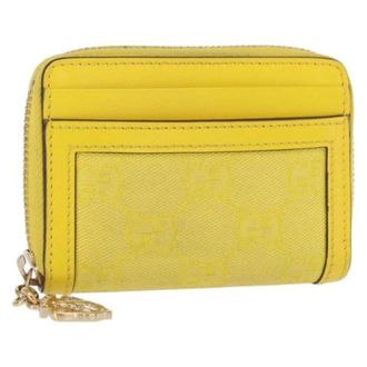 Gucci Portefeuille en toile Pre-owned - Femme - Pre-owned - Jaune - Taille: ONE Size