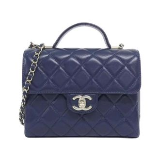 Chanel Sac &agrave; main vintage Pre-owned - Femme - Pre-owned - Bleu - Taille: ONE Size