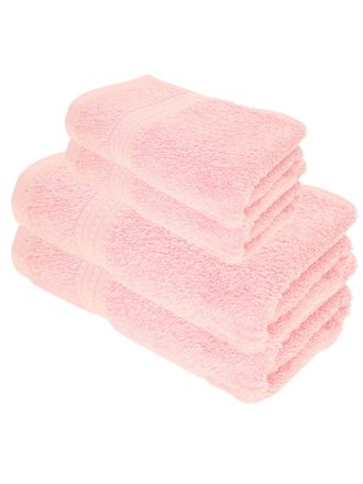 Julie Julsen Bio Duschtuch-Set 4 TLG. 2 Dusch- 2 Handtücher Babyrosa 100% Baumwolle Frotte 550g/m²