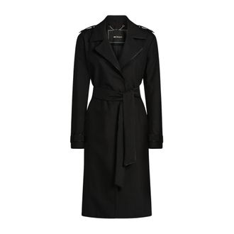 Kiton Seiden-Satin-&Uuml;bermantel - - Coats - Damen - Schwarzk - L
