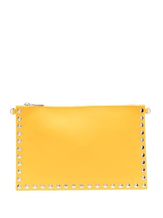 Pierre Cardin pochette à détails de clous (années 2000) - Jaune