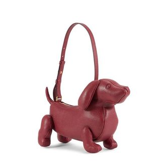 Thom Browne Sac &eacute;paule forme chien en cuir grain&eacute;