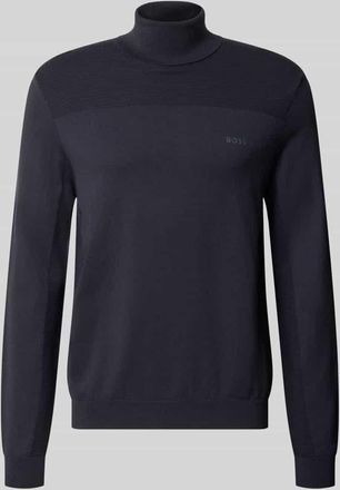 HUGO BOSS Regular Fit Rollkragenpullover aus Woll-Mix