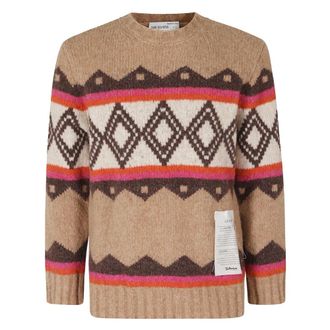 Ballantyne R Neck Pullover - - Knitwear - Herren - Beige - M