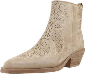 Alpe Bottines Cowboy en daim avec talon - 53561108 pour femme, Sable, 38 EU