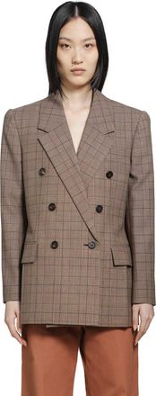 Chlo&eacute; Checked Wool Blazer