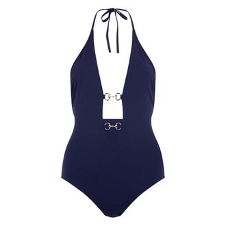 Gucci Einteiliger Badeanzug - - Swimwear - Damen - Blau - M