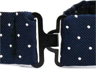 Lady Anne Jacquard Silk Bow Tie - Navy