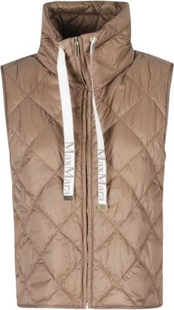 Max Mara Tregic Quilted Gilet - Femme - Vestes - Brun - Taille: 42 FR