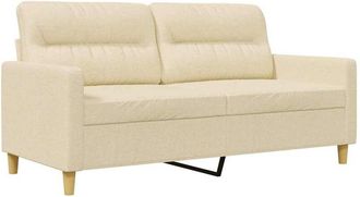 vidaXL 2-Sitzer-Sofa Creme 140 cm Stoff Vidaxl