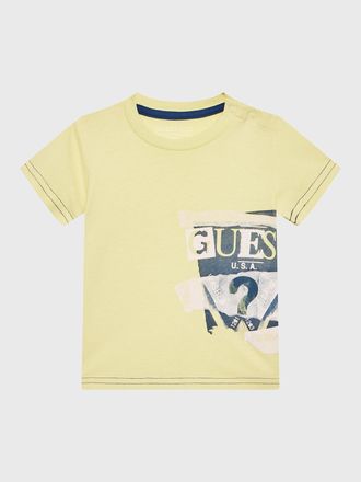 Guess T-Shirt I3GI00 K8HM0 Gelb Regular Fit
