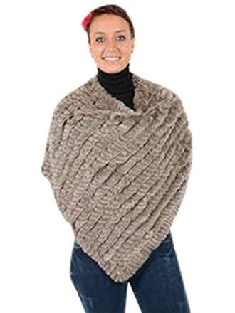 Oakwood 56034 - Poncho - Uni - Femme - Beige (Taupe) - Taille unique (Taille fabricant: Taille Unique)