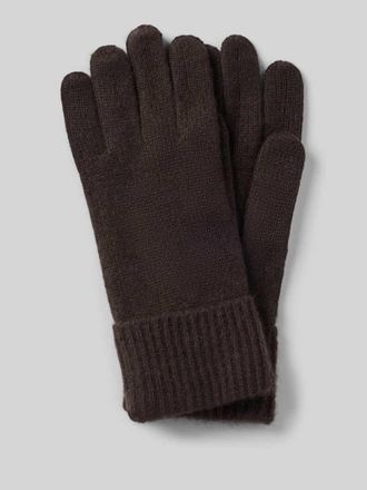 Christian Berg Handschuhe aus reinem Kaschmir mit gerippten Abschl&uuml;ssen