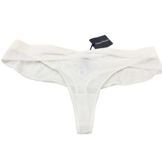 Chantal Thomass Ivory Tulle Fluted Thong Size S