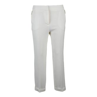 Simona Corsellini Schmal geschnittene Hose - - Trousers - Damen - Wei&szlig; - L