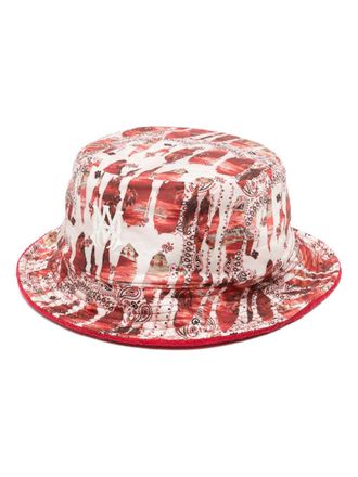 Amiri Wendbarer Fischerhut mit Logo-Stickerei - Rot