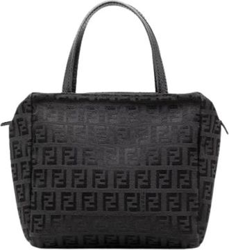 Fendi Sac &agrave; main en toile Pre-owned - Femme - Pre-owned - Noir - Taille: ONE Size