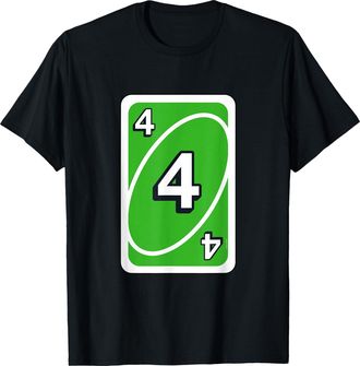 Uno Halloween Green 4 Karte T-Shirt