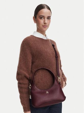 Tommy Hilfiger Handtasche Th Everyday Mini Hobo AW0AW19185 Dunkelrot