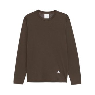 Roa Roa, Homme, Tops, Brun, Taille: L T-shirt marron avec logo imprim&eacute;