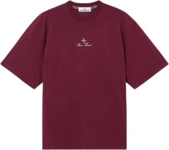 Stone Island Homme, Tops, Violet, Taille: M T-shirt &agrave; Manches Courtes