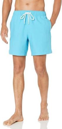 Amazon Essentials Short de Bain de 18cm avec Doublure en Maille, Poches, Fermeture à Cordon Homme, Bleu des Mers du Sud, XXL