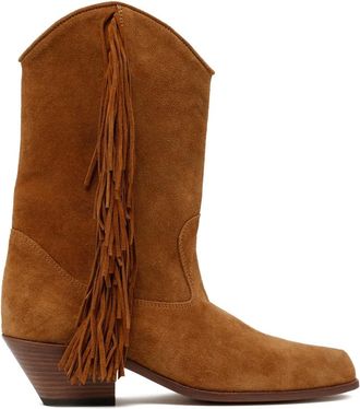 Vic Mati&eacute; Femme, Chaussures, Brun, Taille: 38 EU K12 Bottes de cowboy &agrave; franges