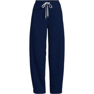 Lands End Serious Sweats High Waist Barrel-Jogginghose, Damen, Gr&ouml;&szlig;e:44-46 regular, Blau, Baumwoll-Mischung/Polyester-Mischung, by Lands End