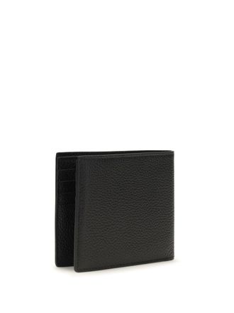 Tom Ford Mens Printed Bifold Wallet Black Calf Leather Bos Taurus