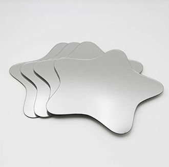 Evideco TENDANCE Lot de 4 Petits miroirs muraux d&eacute;coratifs Auto-adh&eacute;sifs