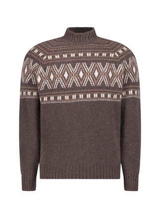 Gran Sasso Herren Pullover braun Norweger