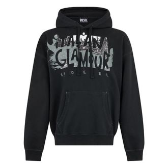 Diesel Kapuzen-Sweatshirt mit Print - - Sweatshirts & Hoodies - Herren - Schwarzk - L