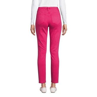 Lands End Slim Fit &Ouml;ko Jeans High Waist, Damen, Gr&ouml;&szlig;e:46 regular, Pink, Elasthan/Baumwoll-Mischung/Polyester-Mischung, by Lands End