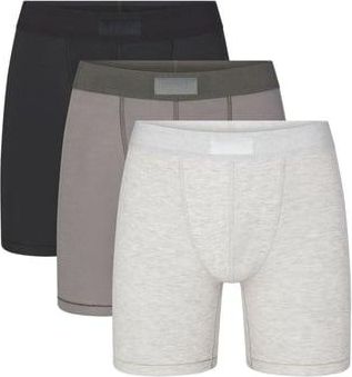 SKIMS Lot de 3 boxers en coton m&eacute;lang&eacute;