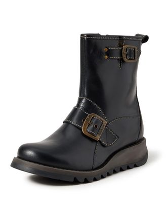FLY London Damen Sino525fly Kurzschaft Stiefel, Schwarz Black 000, 41 EU