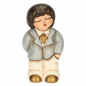 Thun Gastgeschenk f&uuml;r Kommunion/Konfirmation, aus Keramik, handverziert, 3,8 x 2,6 x 7 cm