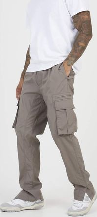 Brave Soul Pantalon cargo en popeline de coton - Taupe-Neutre