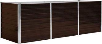 vidaXL Vidaxl - Lit sur&eacute;lev&eacute; de jardin Marron 240x80x77 cm Acier galvanis&eacute;