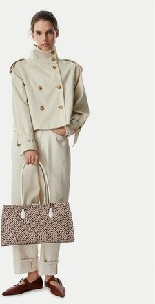 Tommy Hilfiger Handtasche Th Grace Satchel Jacquard AW0AW18754 Braun
